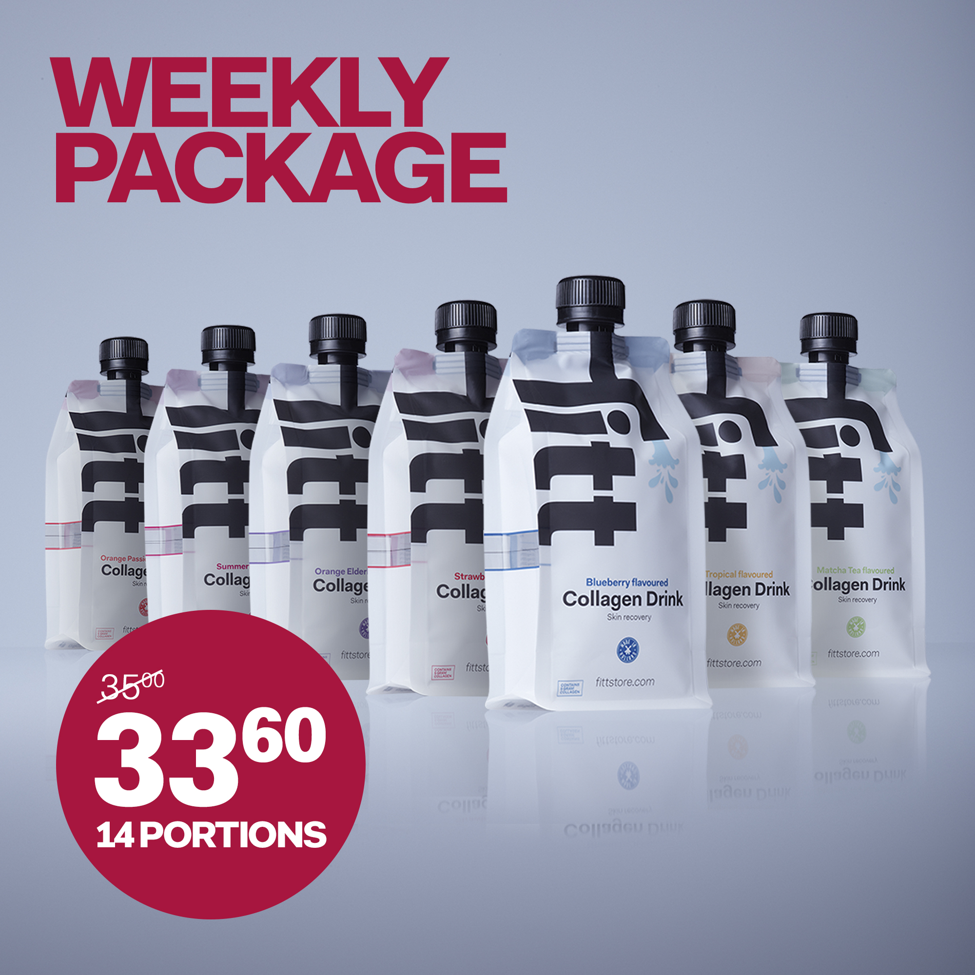 Collagen Drink - Weekly Package, your price per pouch - FITT